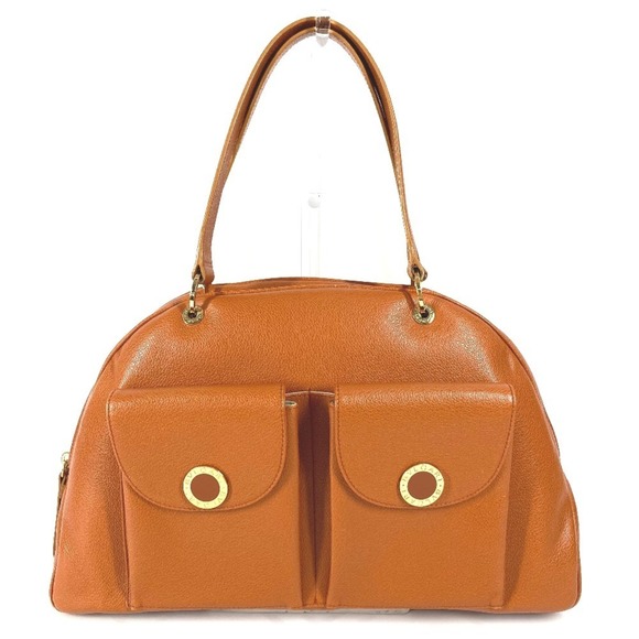 BVLGARI | Bags | Bvlgari Bulgari Logo Mini Boston Bag Shoulder Leather ...